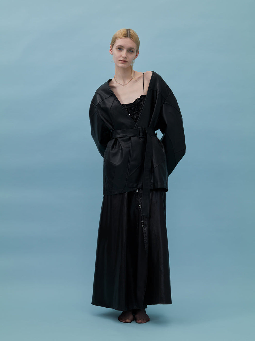 GLITTER GATHER ROUGH CAMI DRESS – NOUNLESS